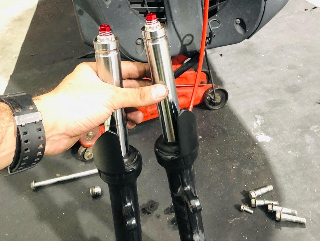 Yamaha Aerox YSS Fork Kit Upgrade, Motorcycles, Motorcycle Accessories ...