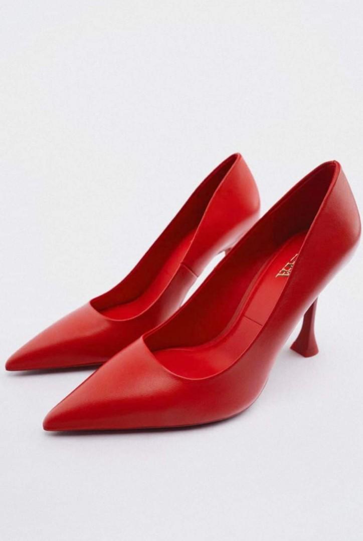 Zara red heels, Women's Fashion, Footwear, Heels on Carousell