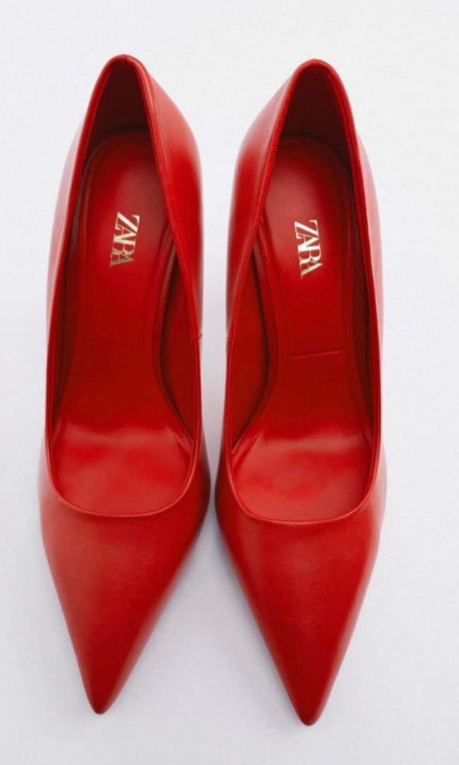 Zara red heels, Women's Fashion, Footwear, Heels on Carousell