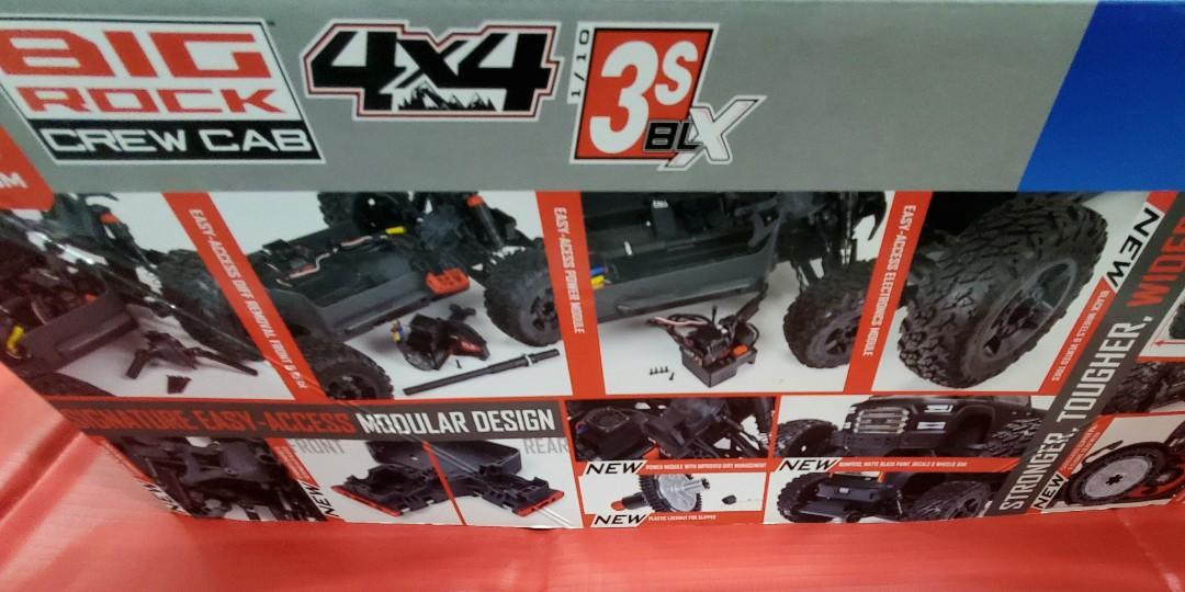 1/10 ARRMA BIG ROCK 4X4 V3 3S BLX BRUSHLESS MONSTER TRUCK RTR, BLACK ...