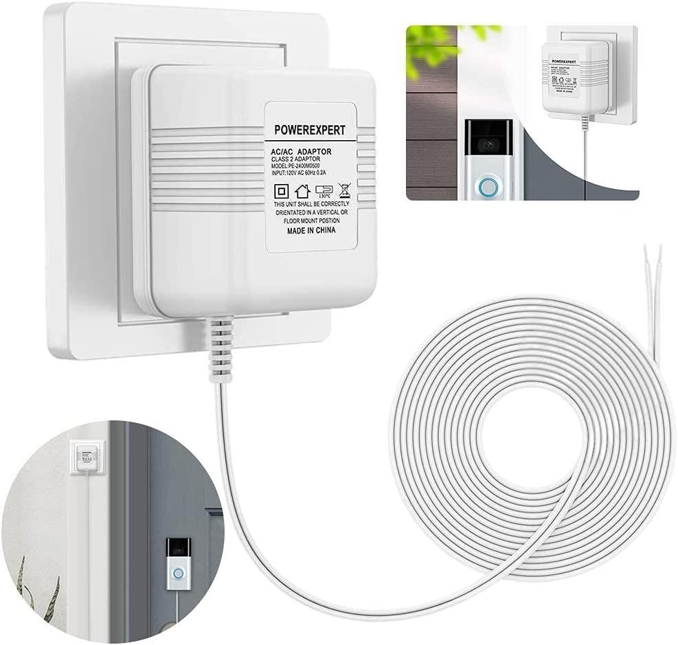[1692] Video Doorbell Transformer 24V 500mA AC Transformer Cable Wire ...