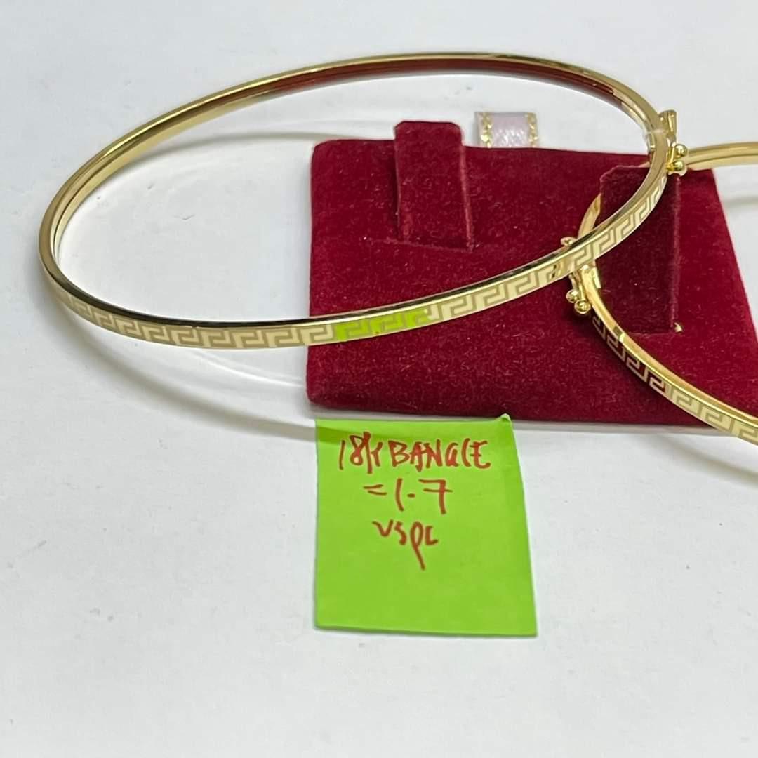 18K Saudi Gold Fendi bangle, Women's Fashion, Jewelry & Organizers ...
