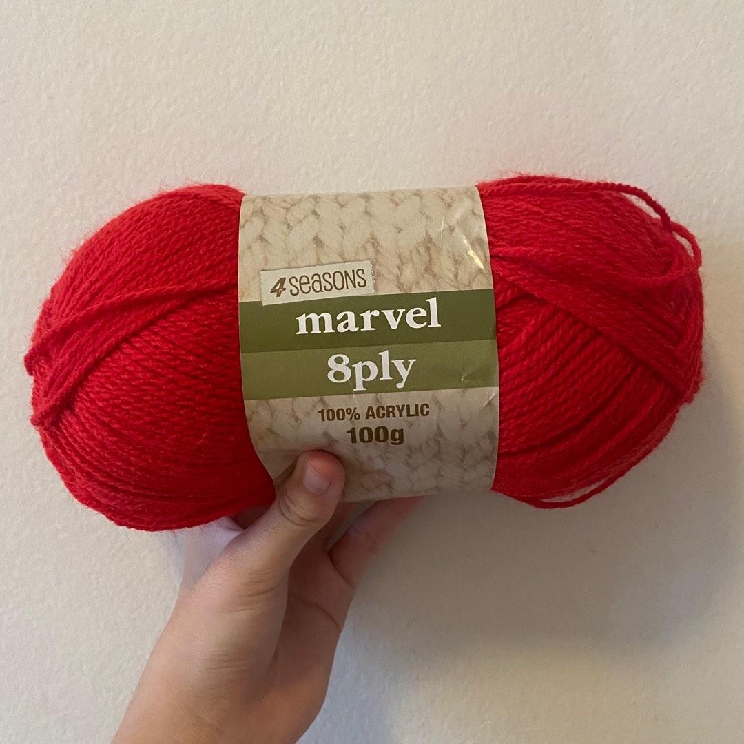 4seasons Marvel yarn 8ply red, Hobbies & Toys, Stationery & Craft ...