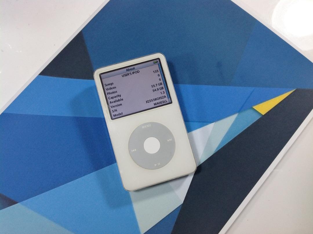 5th 60gb white ipod classic 9sza wolfson dac, Audio, Portable Music ...