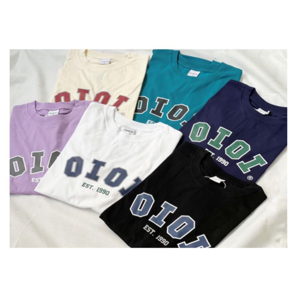 韓國潮牌 Oioi Signature logo tee 情侶裝, 男裝, 上身及套裝, T-shirt、恤衫、有領衫 - Carousell