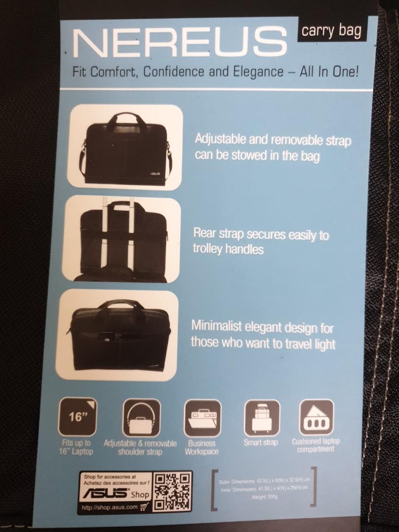ASUS Laptop Bag NEREUS, Computers & Tech, Parts & Accessories, Laptop ...