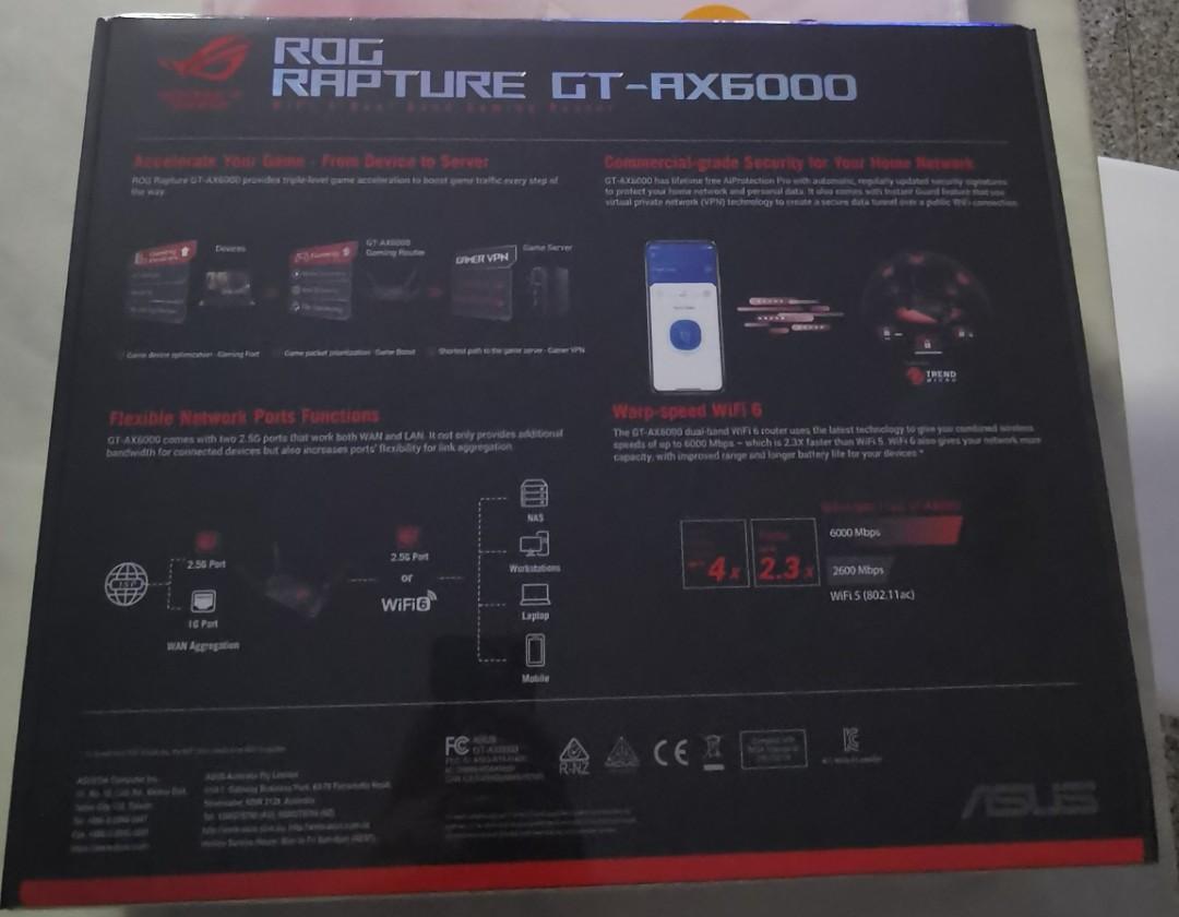 Asus Rog Rapture Gt Ax Computers Tech Parts Accessories Networking On Carousell