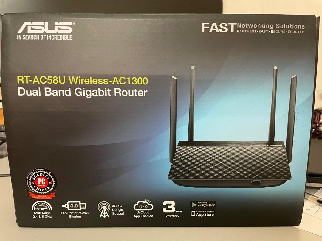 Asus Router: AC58UWireless-AC 1300, Computers & Tech, Parts ...