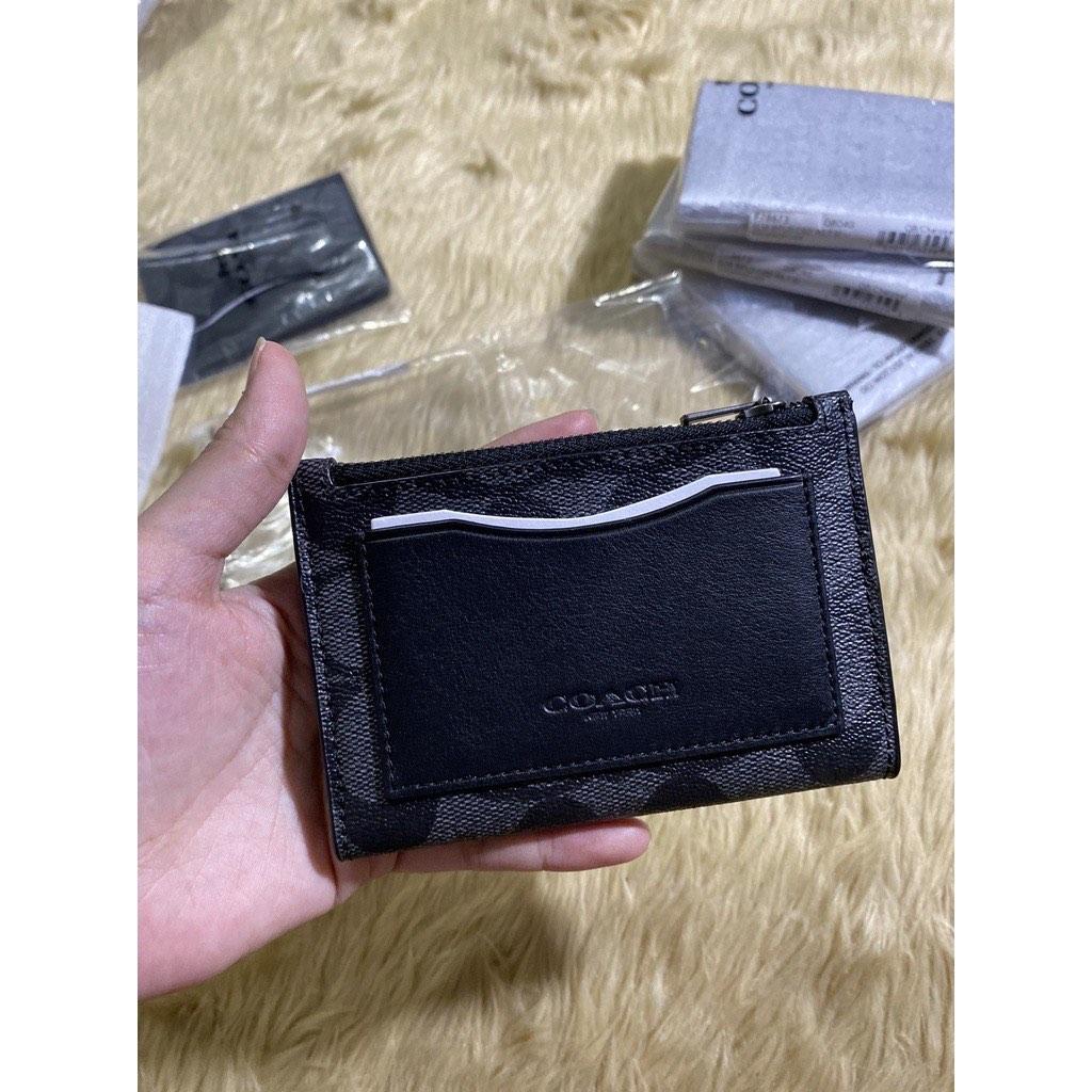 AUTHENTIC COACH Slim Bifold Card Wallet for Men In Signature Canvas ...