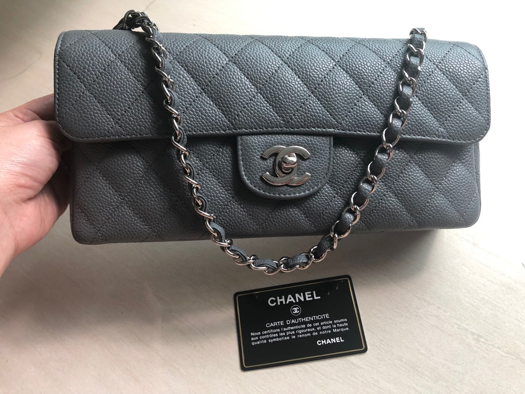 RARE* Authentic Vintage Grey Caviar EW Flap, Luxury, Bags & Wallets on ...