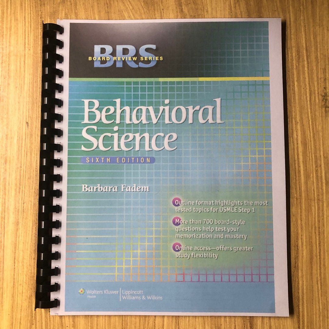 Book Review Series BRS Behavioral Science 6th Ed, Hobbies & Toys, Books ... Book Review Series BRS Behavioral Science 6th Ed, Hobbies & Toys, Books ...