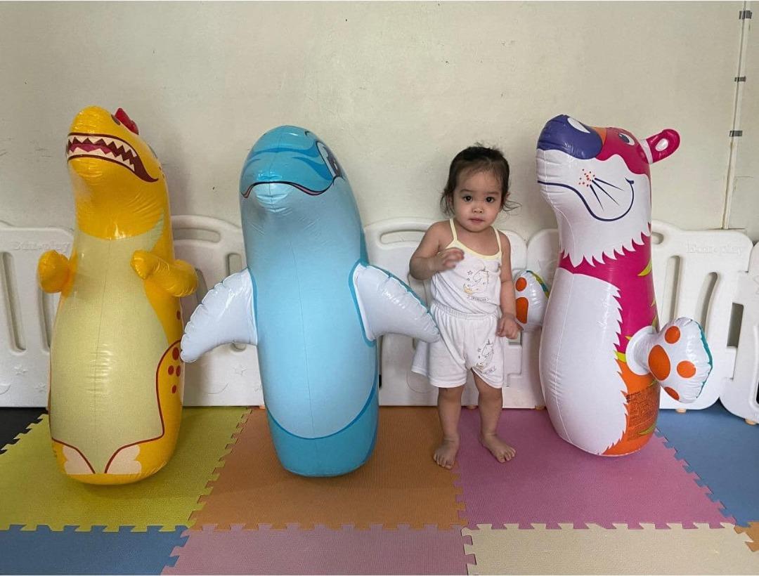 Boxing Animal Punching Bag for Kids Free Standing Bounce Back Roly-poly ...