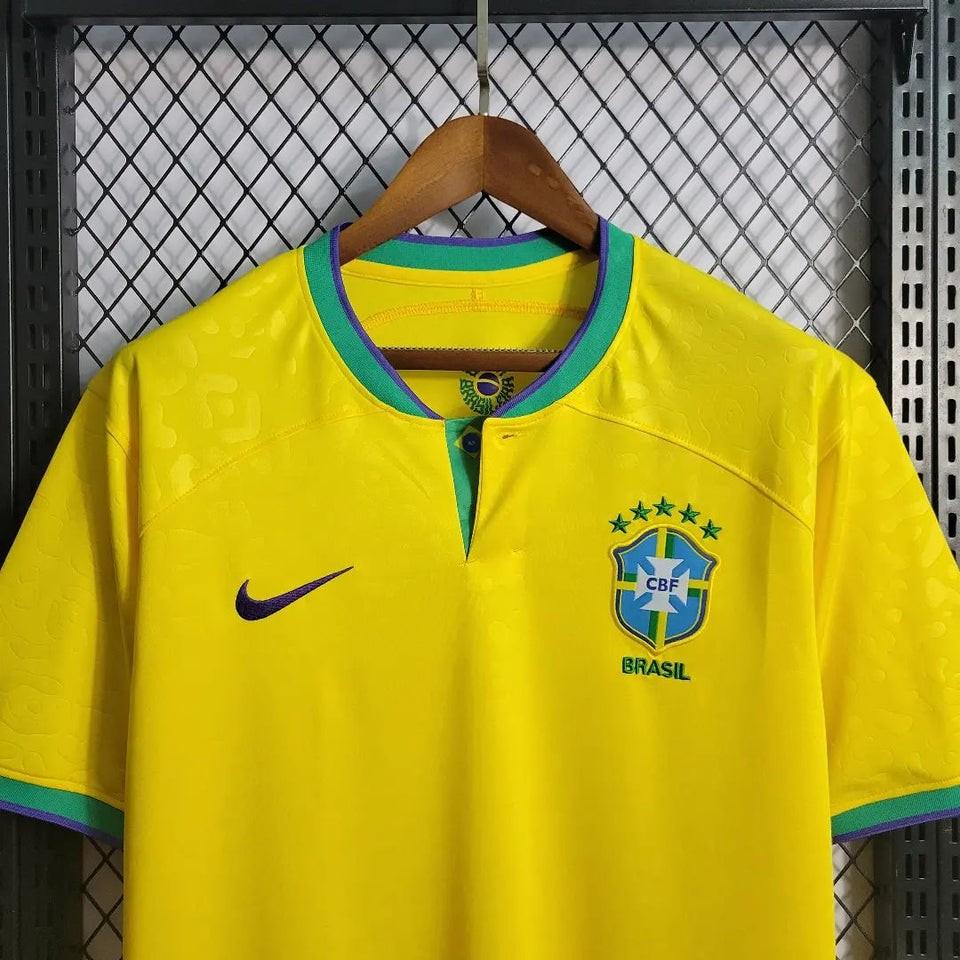 Brazil Home kit 2022 World Cup Football Jersey, Men's Fashion ...
