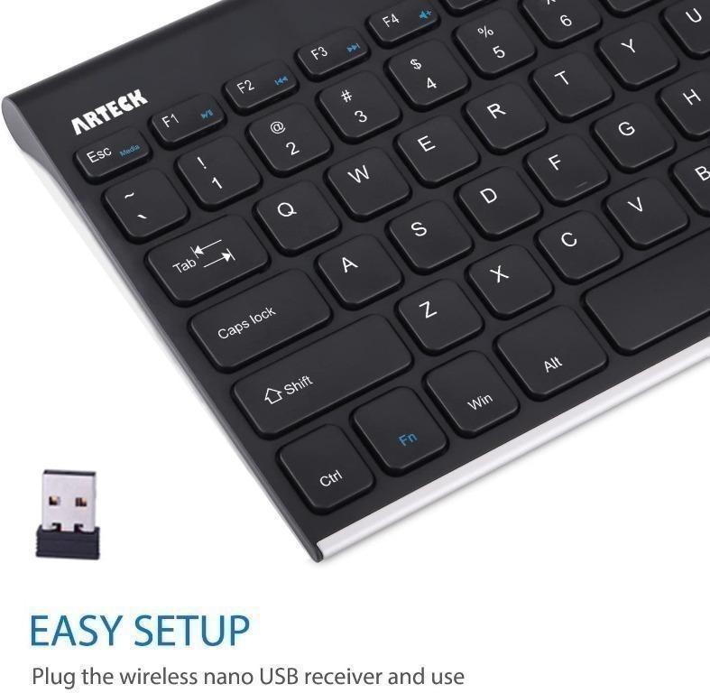 Built in battery Arteck Bluetooth Keyboard Stainless Steel Universal ...
