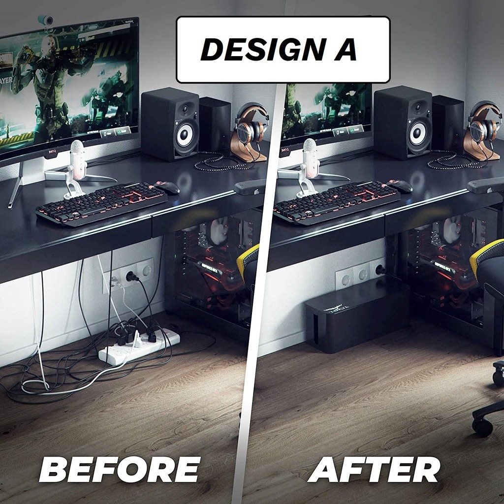 Cable Storage Organiser Management Box Organizer Extension Computer ...