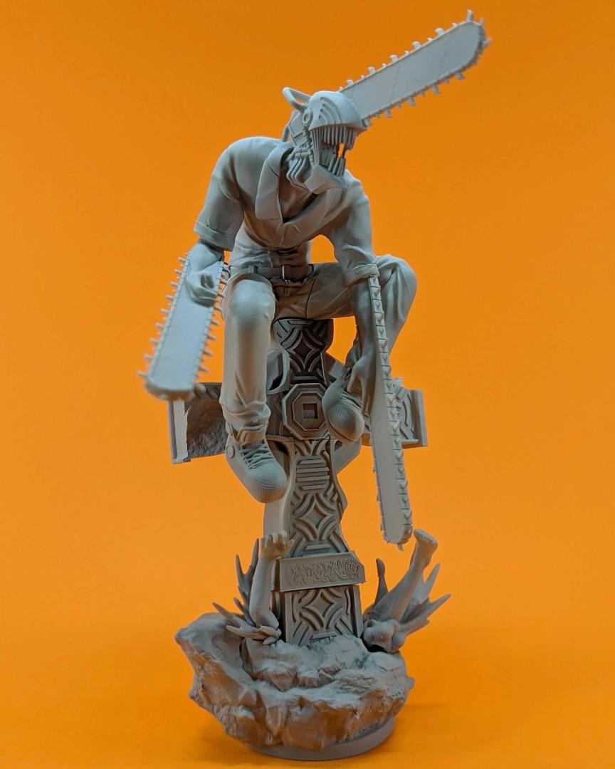 Chainsaw man 3D printed resin, Hobbies & Toys, Toys & Games on Carousell