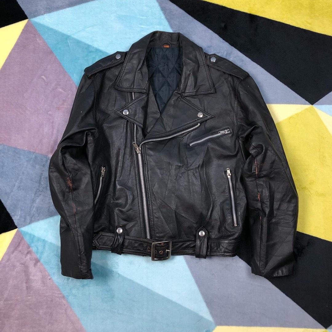 Classic Full Leather Schott Style Jacket, Men's Fashion, Coats, Jackets ...