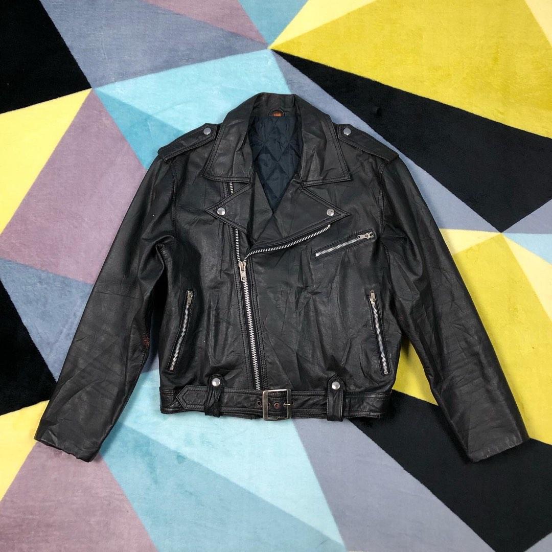 Classic Full Leather Schott Style Jacket, Men's Fashion, Coats, Jackets ...