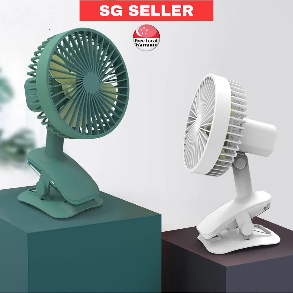 Clip Fan Rechargeable Portable USB Stroller Baby Fans Mini Handheld 3 ...