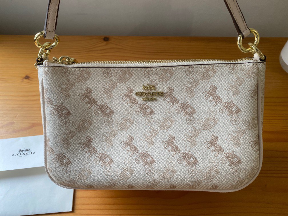 Coach monogram horse print shoulder / sling bag, Women's Fashion, Bags ...
