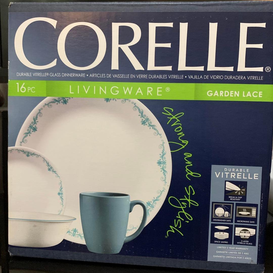 CORELLE Living Ware - 16 pc set Garden Lace, Furniture & Home Living ...