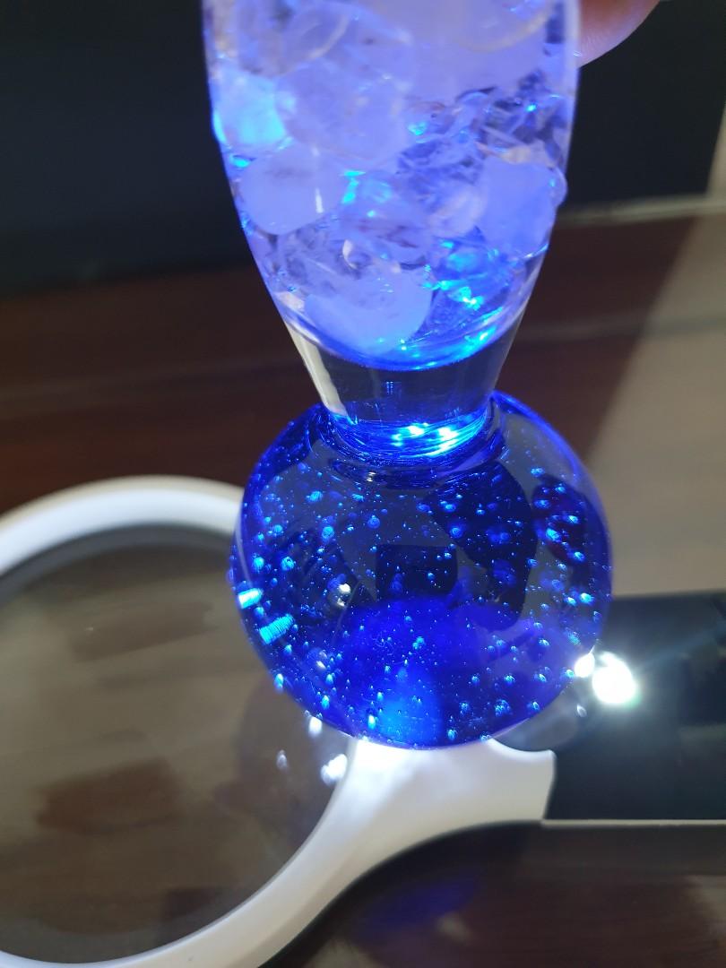 Kool blue crystal icing glass vase, Furniture & Home Living, Home Decor ...