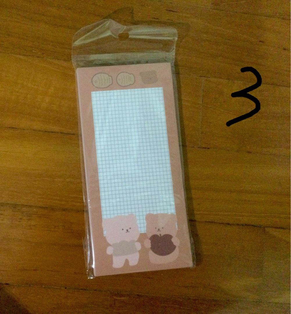 Cute aesthetic bear checklists and notepads (50pcs), Hobbies & Toys ...