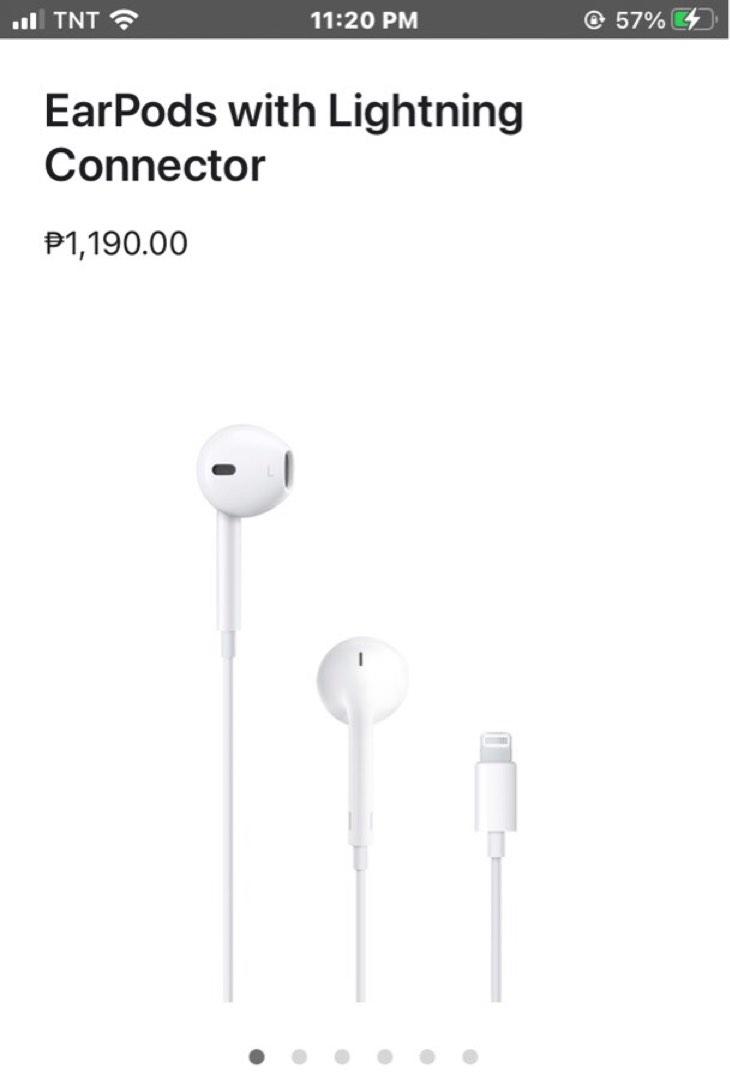 Earpods with lightning connector, Audio, Earphones on Carousell