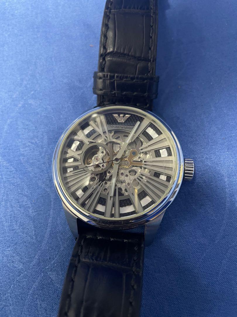 Emporio Armani Automatic skeleton watch, Men's Fashion, Watches ...