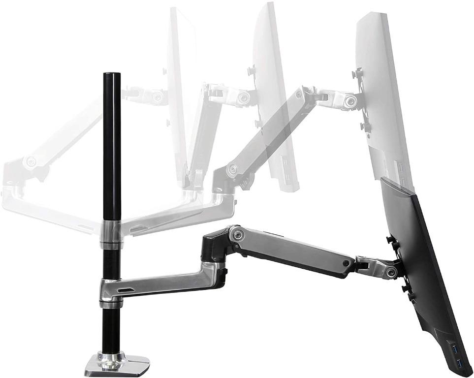 Ergotron – LX Vertical Stacking Dual Monitor Arm, VESA Desk Mount – for ...