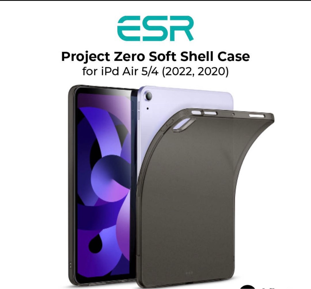 ESR ipad air casing in matte black, Mobile Phones & Gadgets, Tablets ...