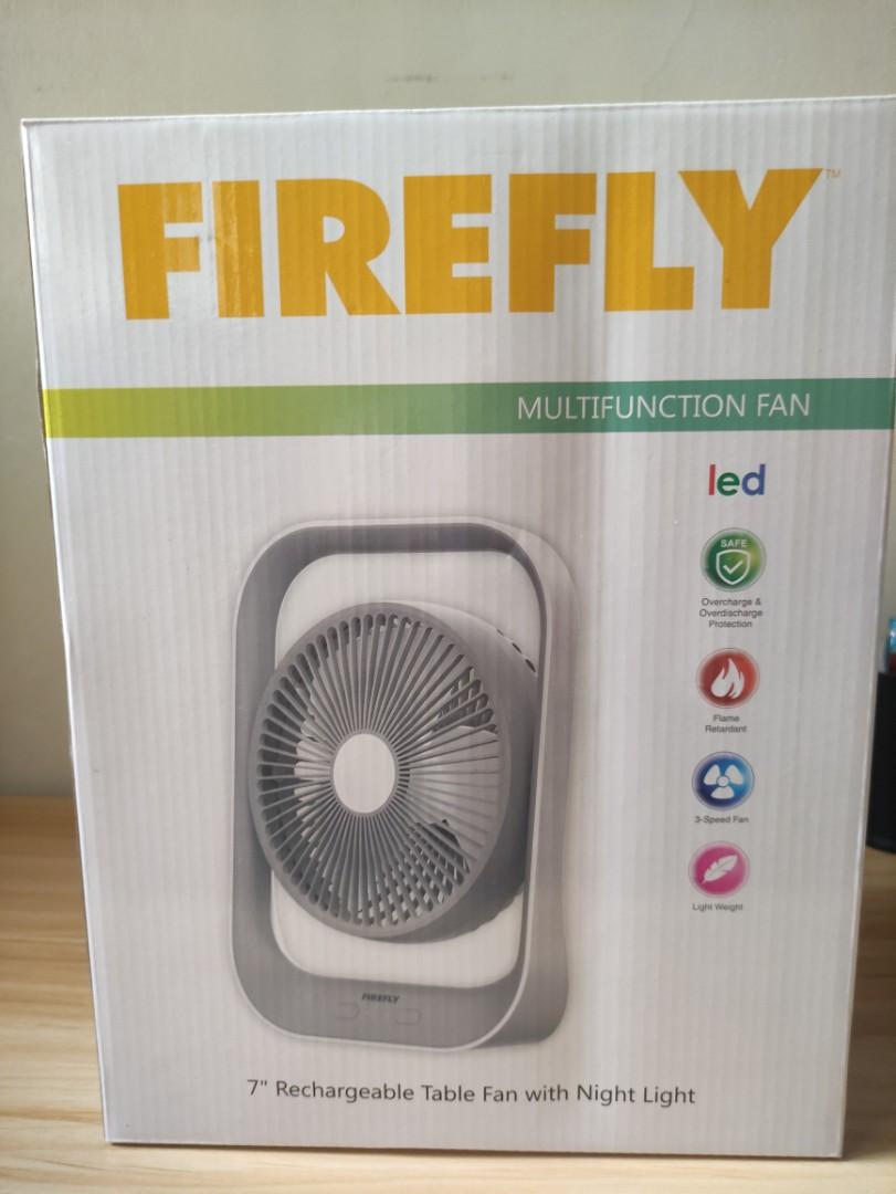 FIREFLY rechargeable Fan 7in., Furniture & Home Living, Lighting & Fans ...
