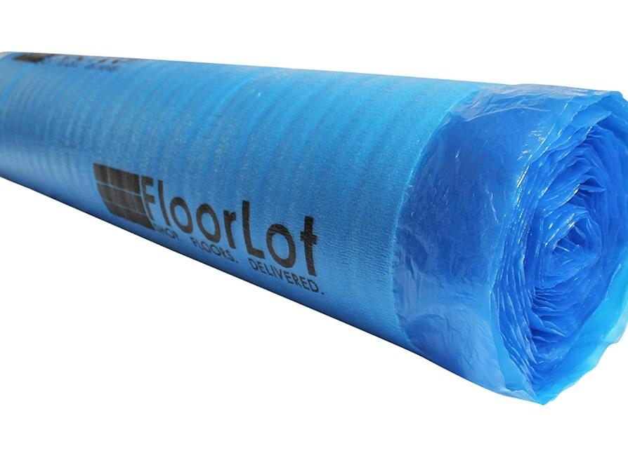 FLOORLOT Blue Flooring Underlayment with Moisture Barrier for Laminate ...