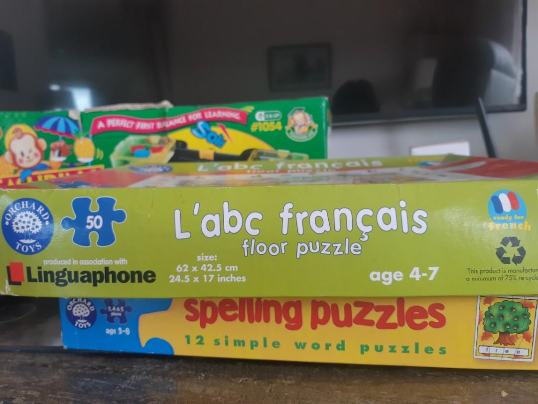 French puzzle and writing, Hobbies & Toys, Toys & Games on Carousell
