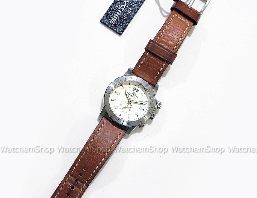 Glycine Airman Quartz Triple Time Zone Swiss Made Pilot Watch, Men's ...