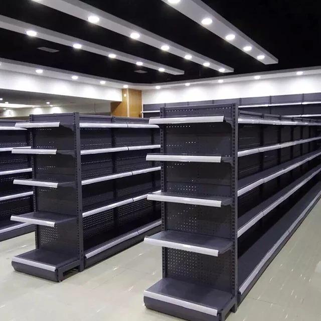 Gondola Supermarket Rack Grocery Display Shelves, Furniture & Home ...