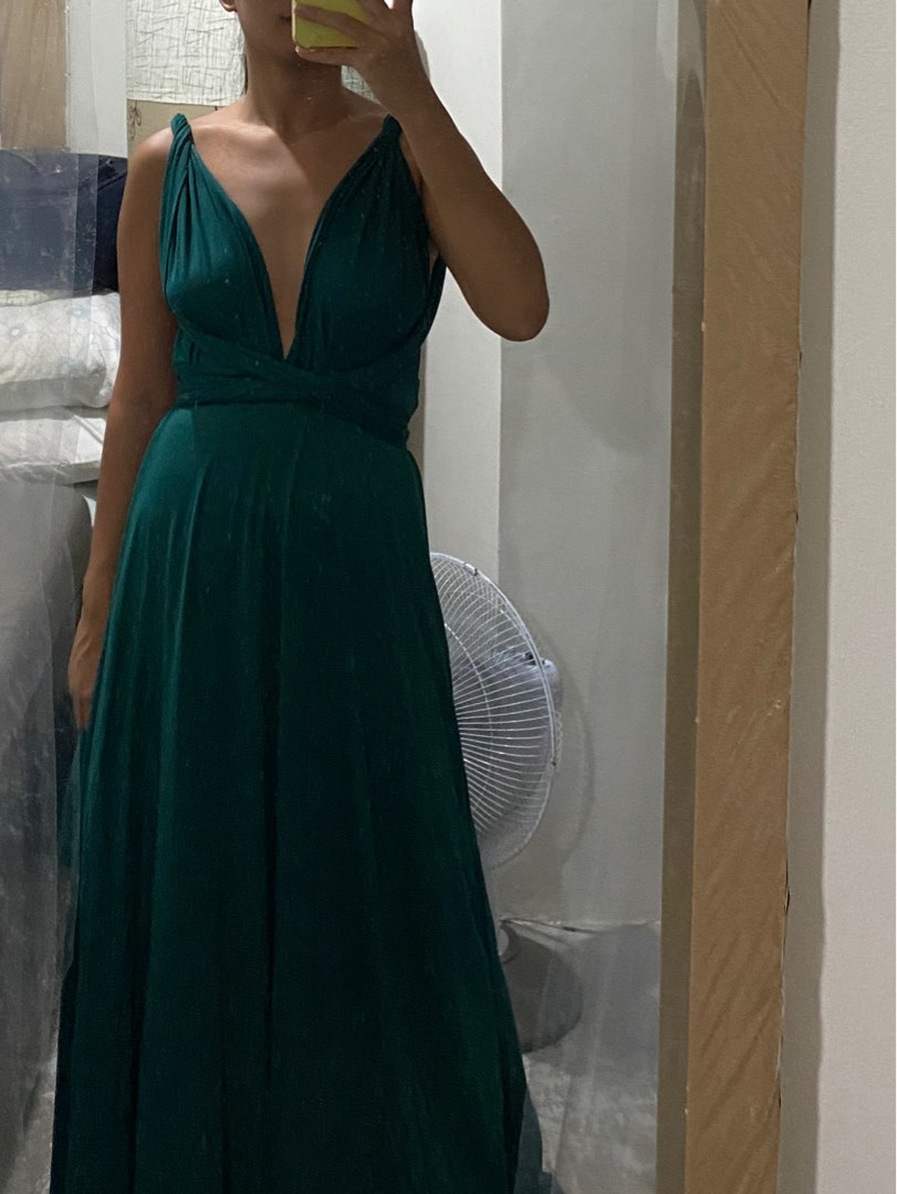 Green Infinity Dress, Women's Fashion, Dresses & Sets, Evening dresses ...