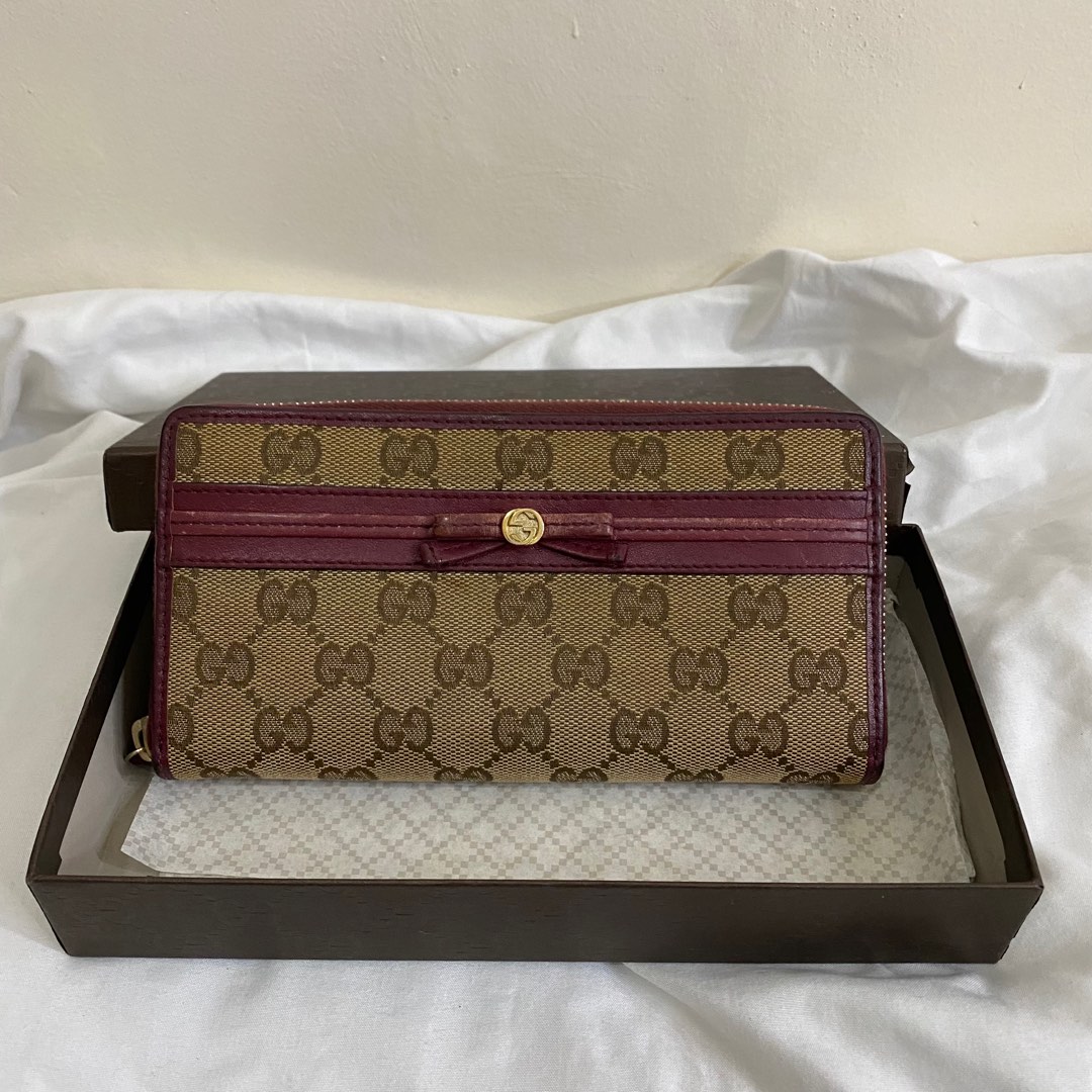 Gucci Guccissima Mayfair Zip Long Wallet, Luxury, Bags & Wallets on ...