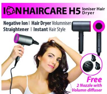★Hair Dryer | Hairdryer| ★Ioniser Negative Ion Haircare H5/Foldable H6 (FC0744), Beauty ...