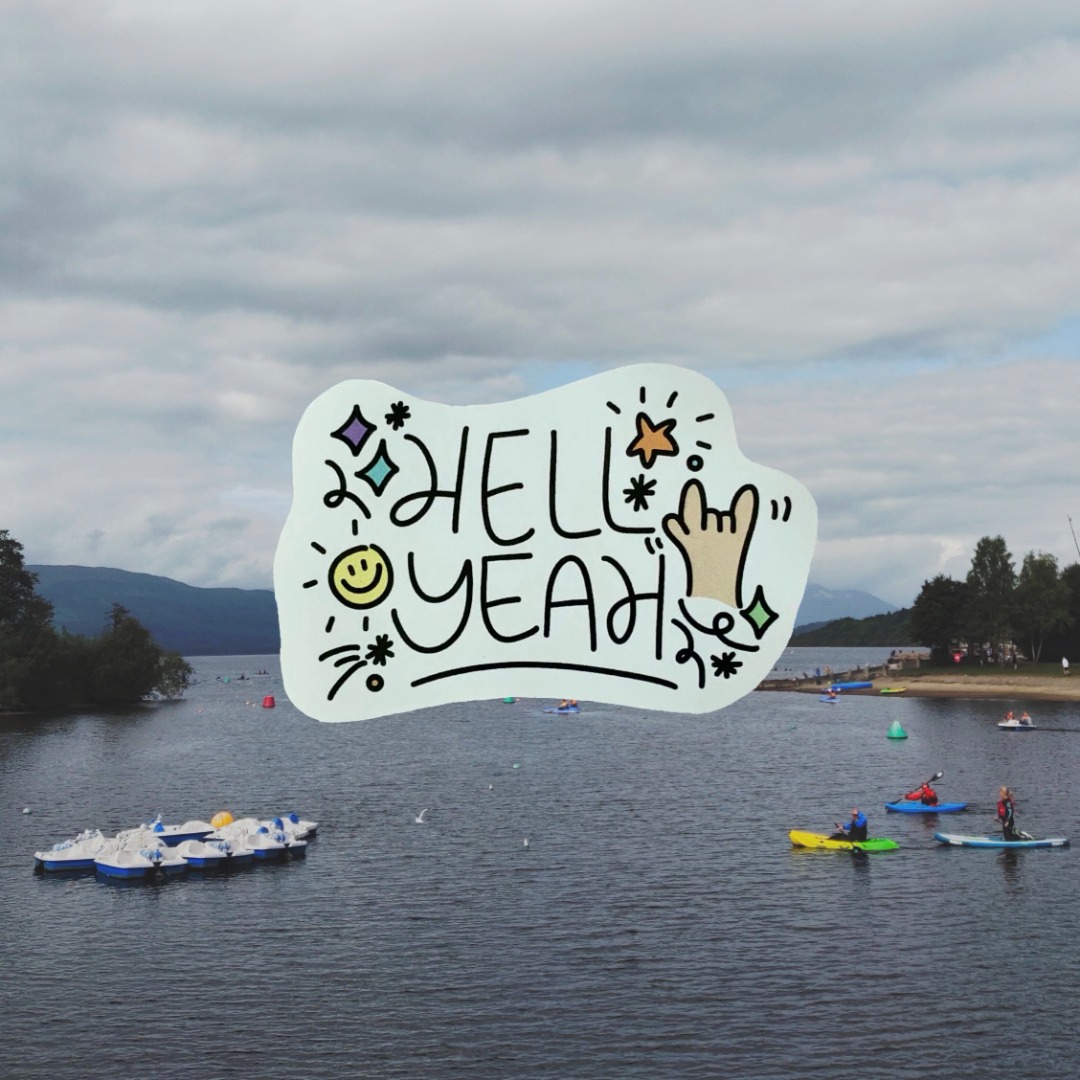 Hell Yeah | hand-drawn | waterproof | motivational positivity sticker ...