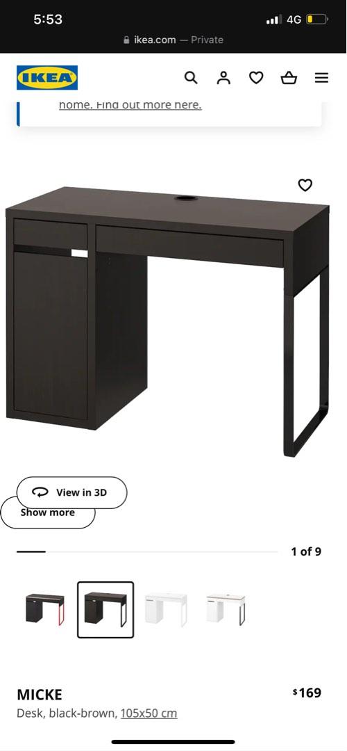 IKEA MICKE table, Furniture & Home Living, Furniture, Tables & Sets on ...