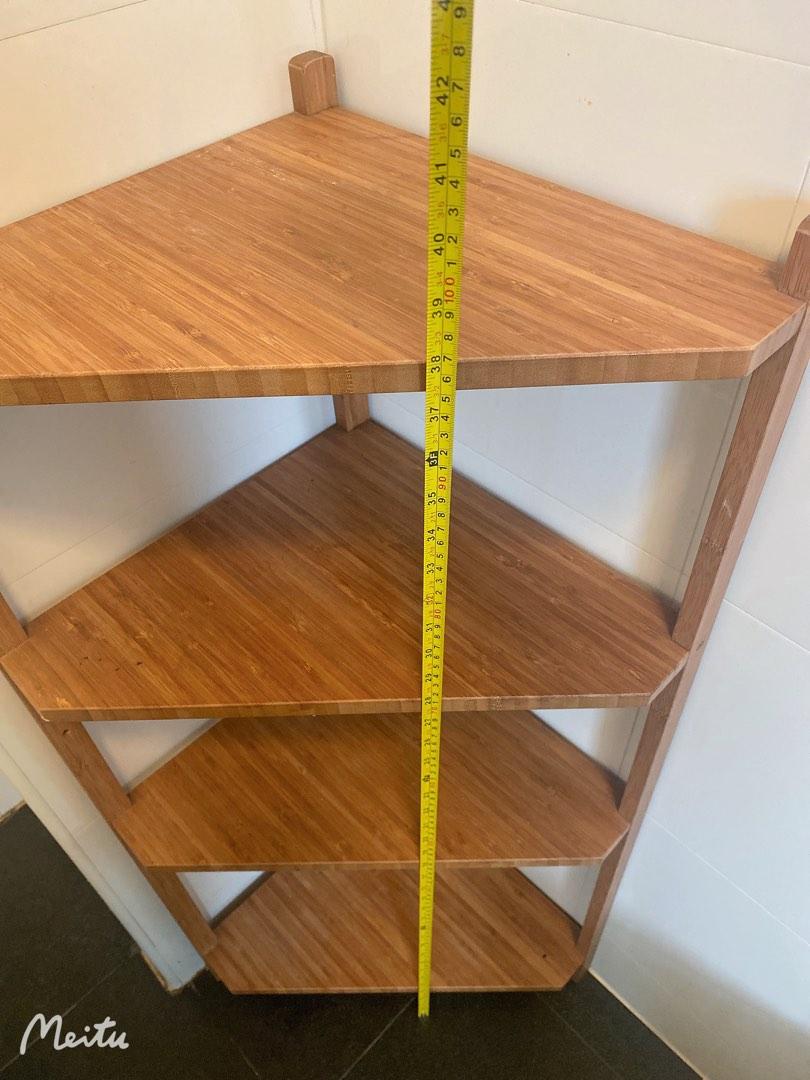 Ikea Ragrund bamboo corner shelf unit, Furniture & Home Living ...
