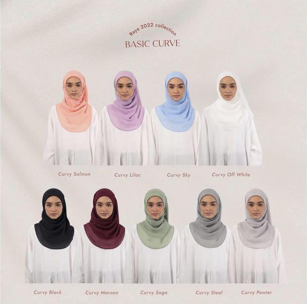 Inaiscarves Basic Curve in Curvy Maroon, Women's Fashion, Muslimah Fashion, Hijabs on Carousell