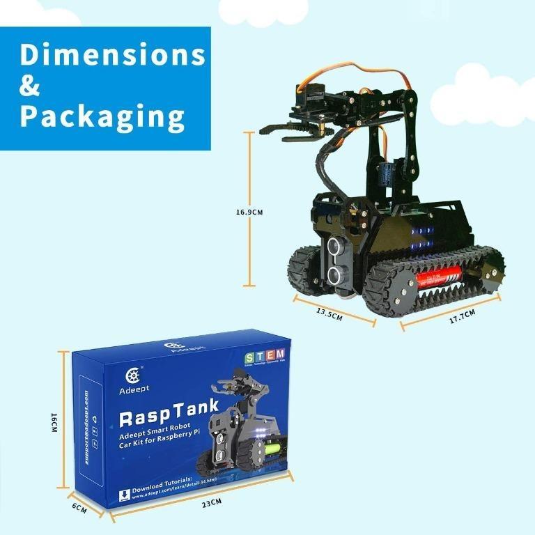 ~instock~ Adeept RaspTank WiFi Wireless Smart Robot Car Kit for ...