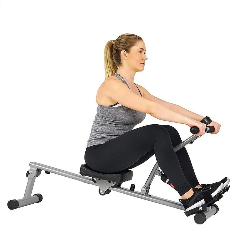 ~instock~ Sunny Health & Fitness SF-RW1205 Rowing Machine Rower with 12 ...