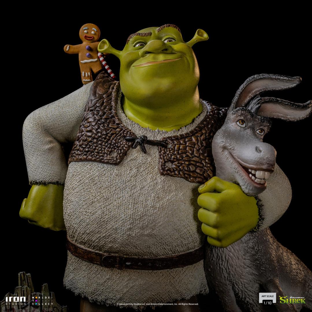 Iron Studios - Shrek, Donkey and The Gingerbread Man Deluxe - Shrek ...