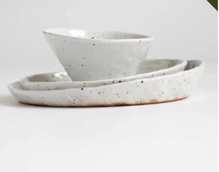 Irregular Ceramic Dinnerware Set Tableware Dining Bowl Plate Soup Dish ...