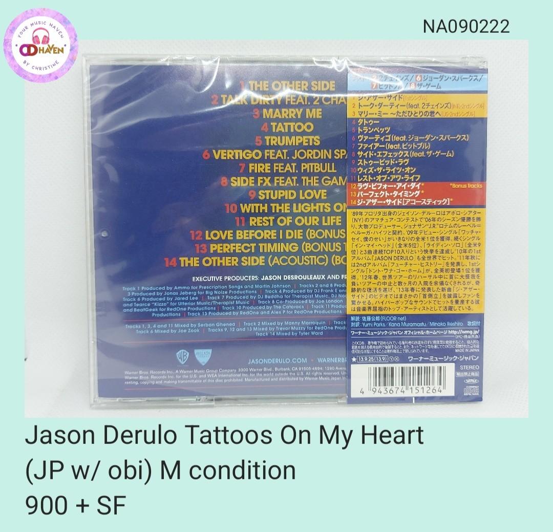 Jason Derulo Tattoos On My Heart CD (unsealed), Hobbies & Toys, Music ...