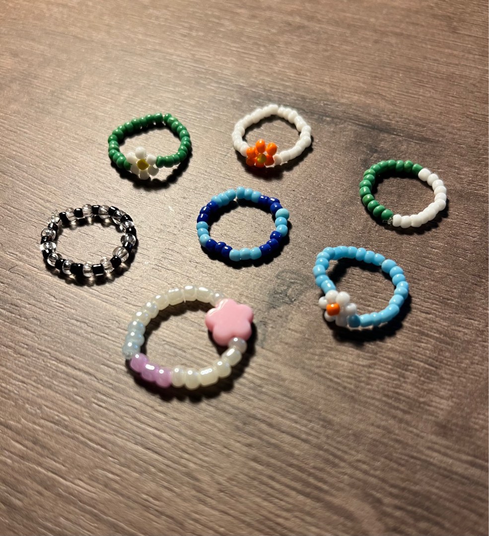 Kpop Idols Inspired Beaded Rings [NewJeans/ITZY/Stray Kids/Aespa/NCT ...