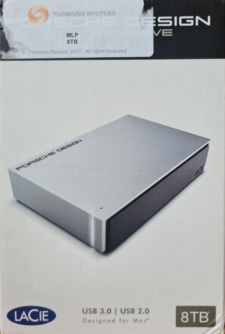 Lacie 8TB porsche design external hard drive with two weeks warranty ...